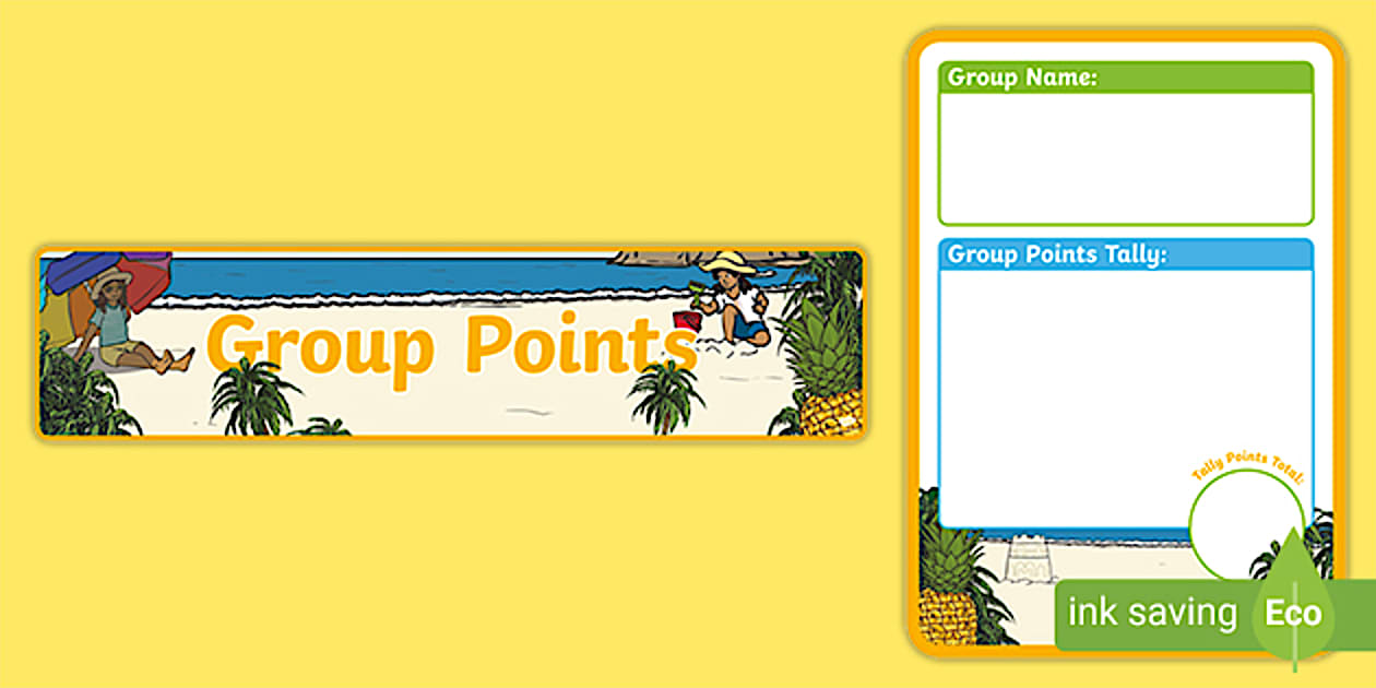 Tropical Pineapple Group Points (teacher made) - Twinkl