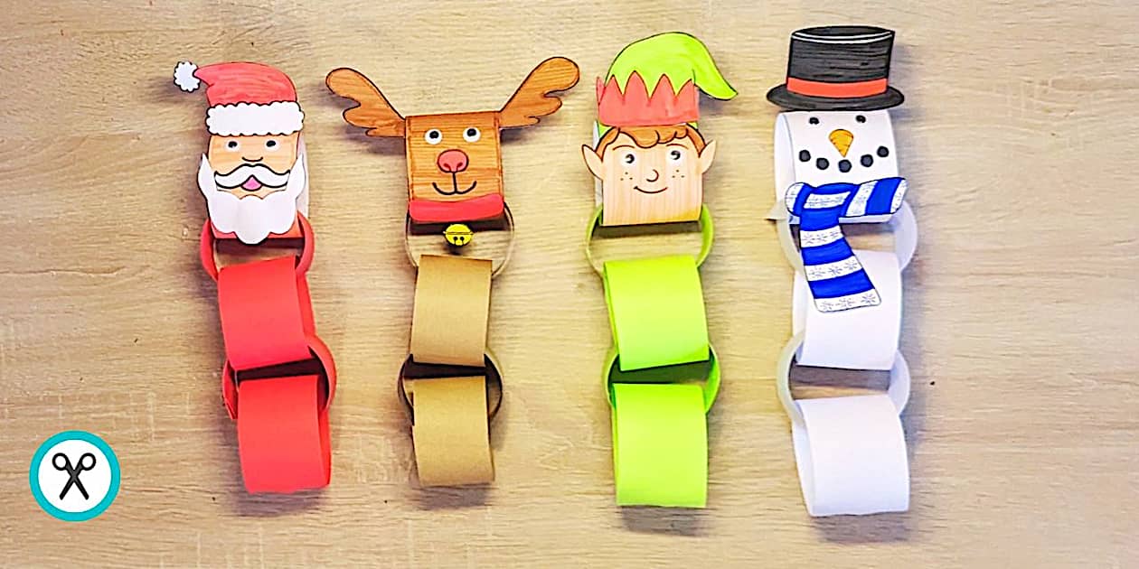 Christmas Characters Paper Chain | Twinkl Crafts - Twinkl