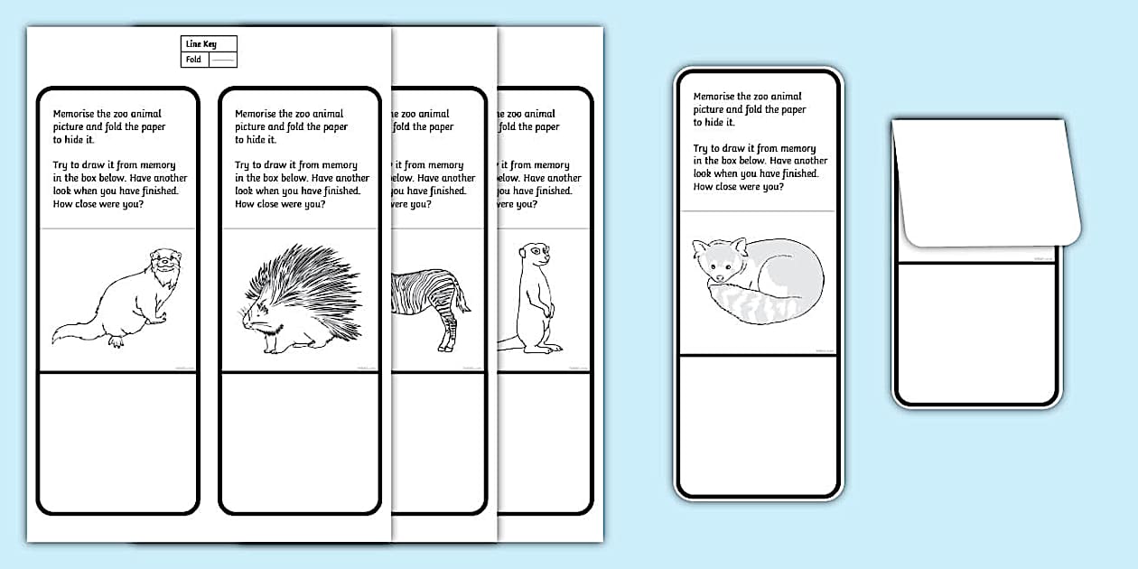 Zoo Animals Draw from Memory Activity (Teacher-Made)
