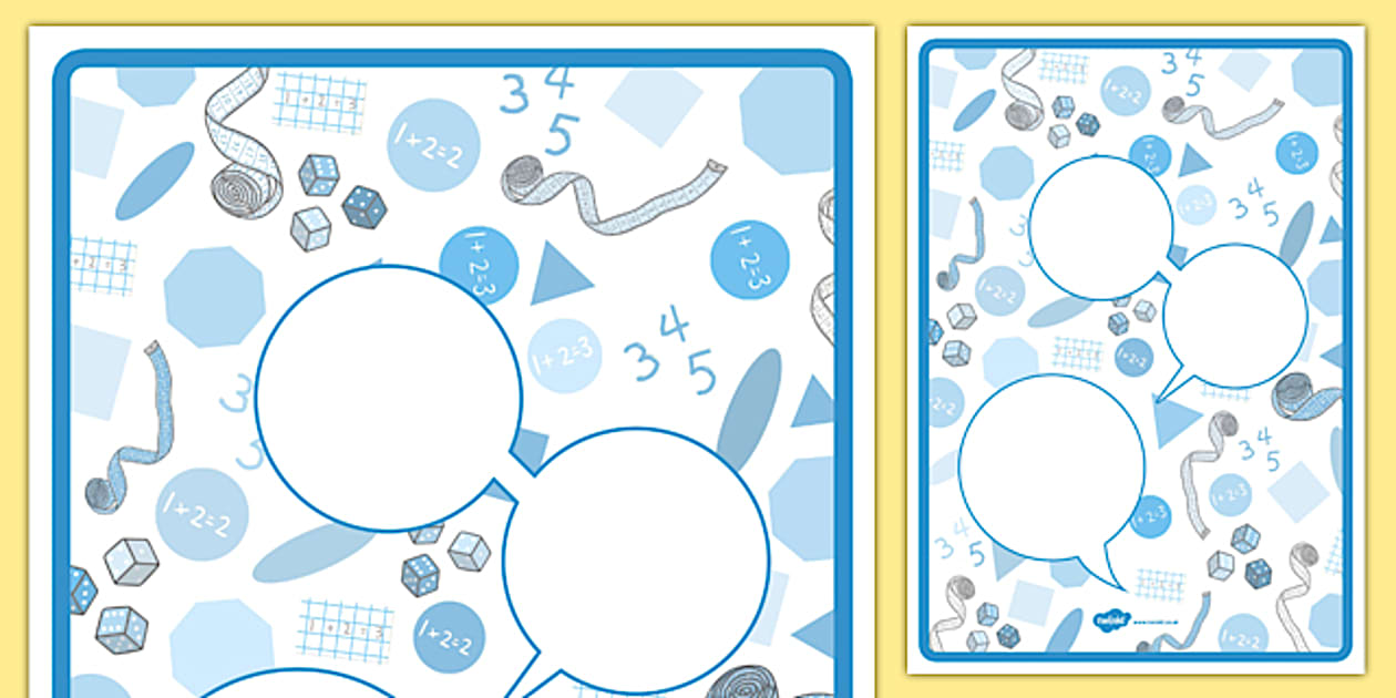 Editable Maths Themed Observation Speech Bubbles - Twinkl
