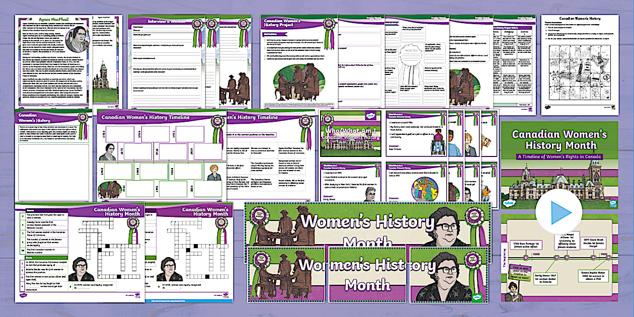 Canadian Women’s History Month Intermediate Pack