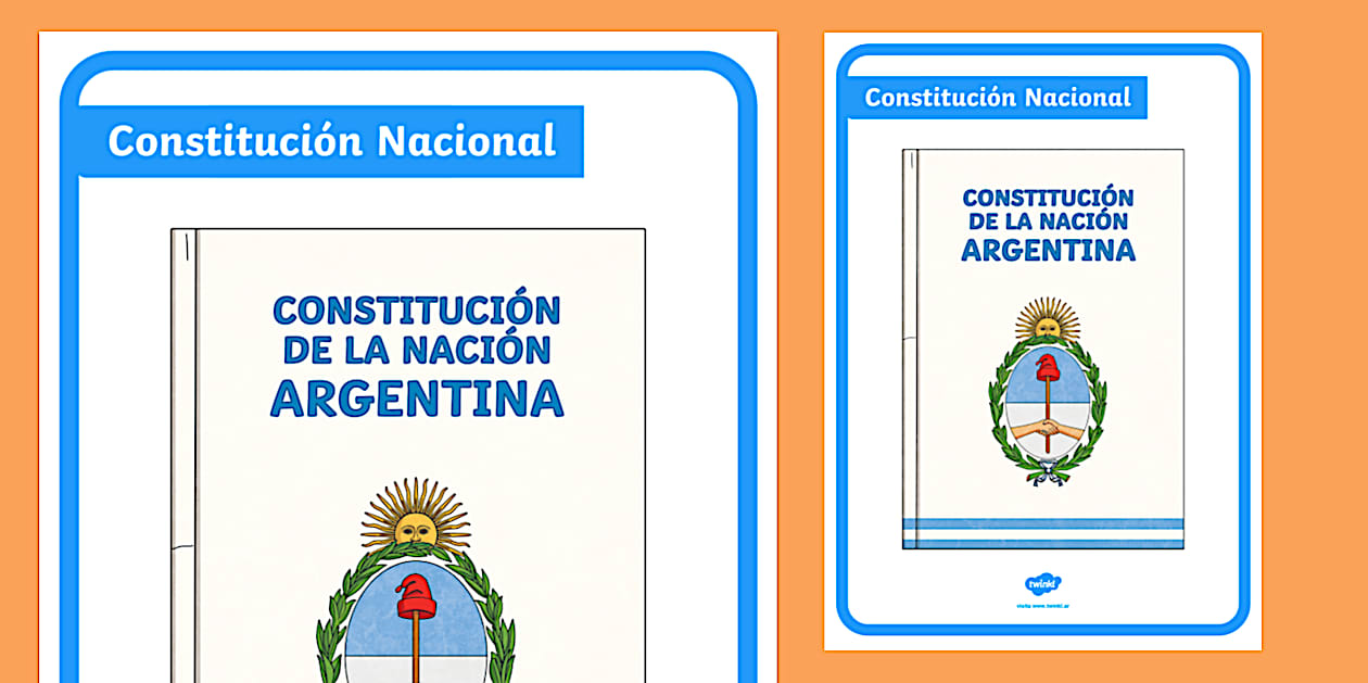 Imagen de la Constitución Nacional Argentina para imprimir