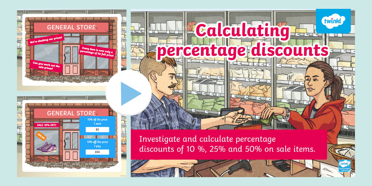 Calculating Percentage Discounts PowerPoint (teacher made)