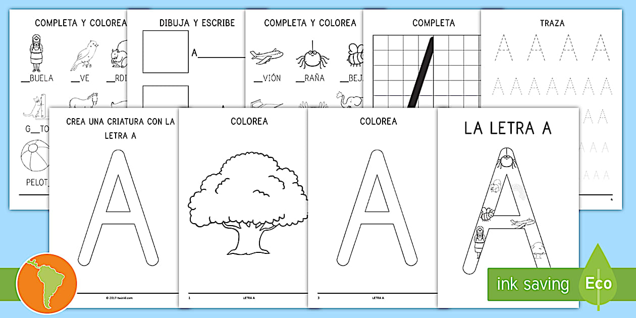 Cuadernillo: La vocal A mayúscula- Guía de trabajo