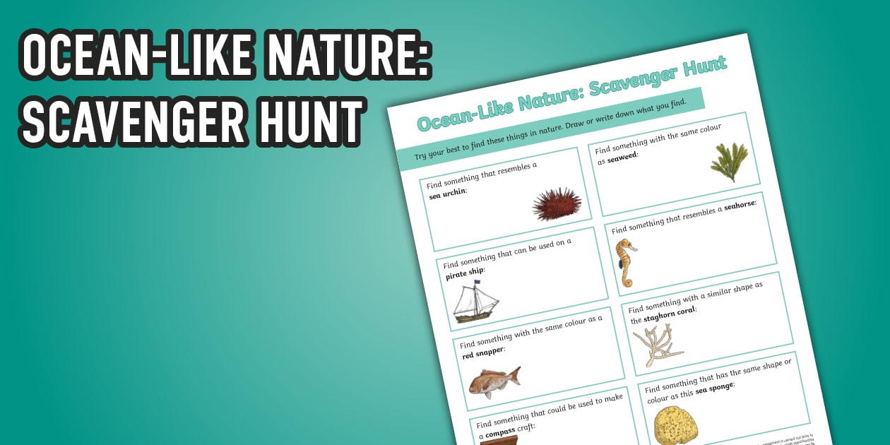 Ocean-Like Nature Scavenger Hunt