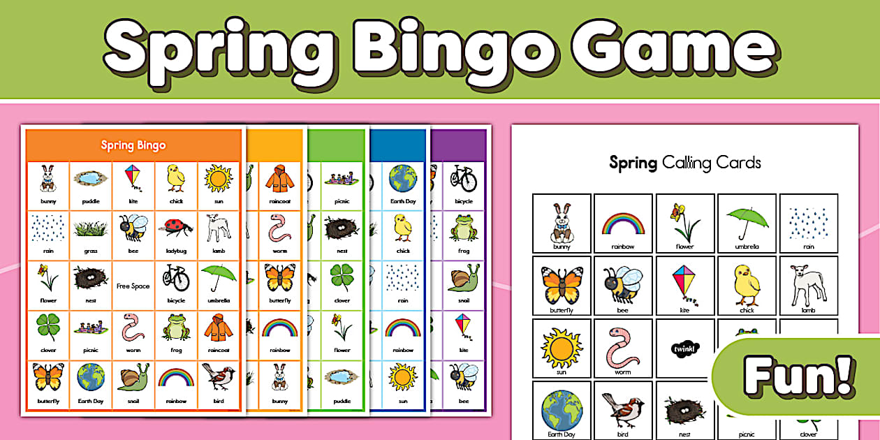 * NEW * Spring Bingo Game for K-2nd Grade