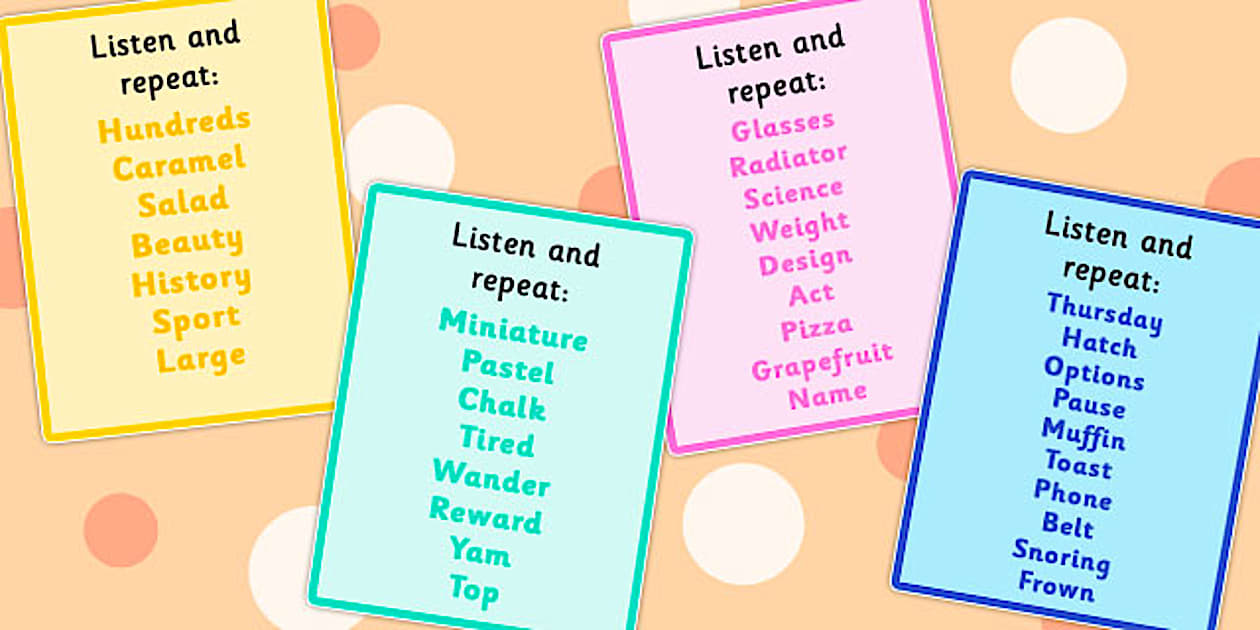 Listen and Repeat Auditory Memory Cards Set 5 - remembering