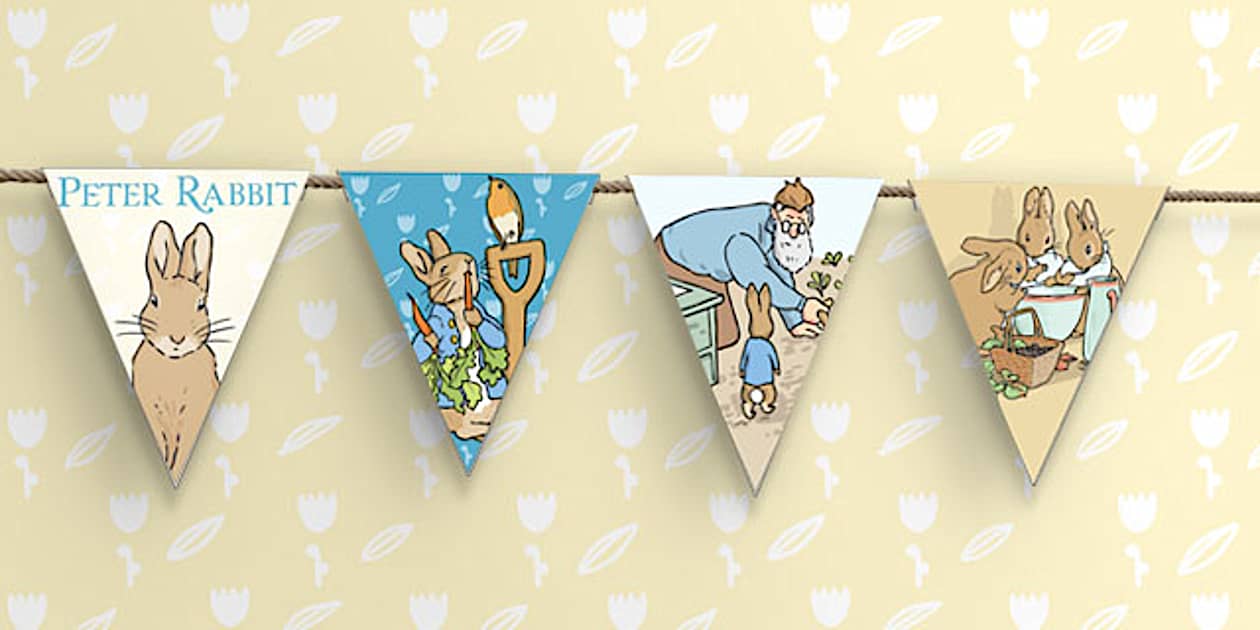 The Tale of Peter Rabbit Bunting - Display Resources