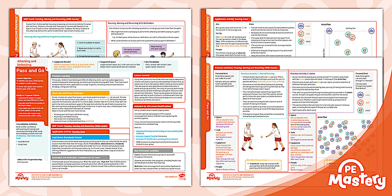 PE Mastery: Y2 Attacking and Defending L4 - Pass and Go