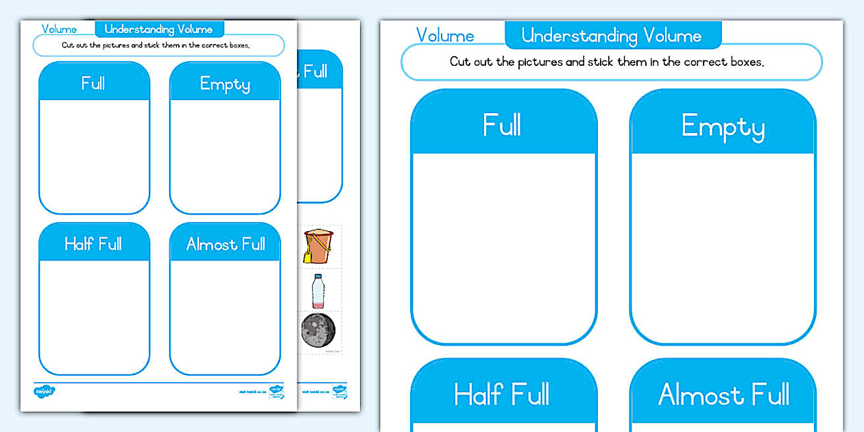 Grade R Maths Volume - Understanding Volume and Capacity