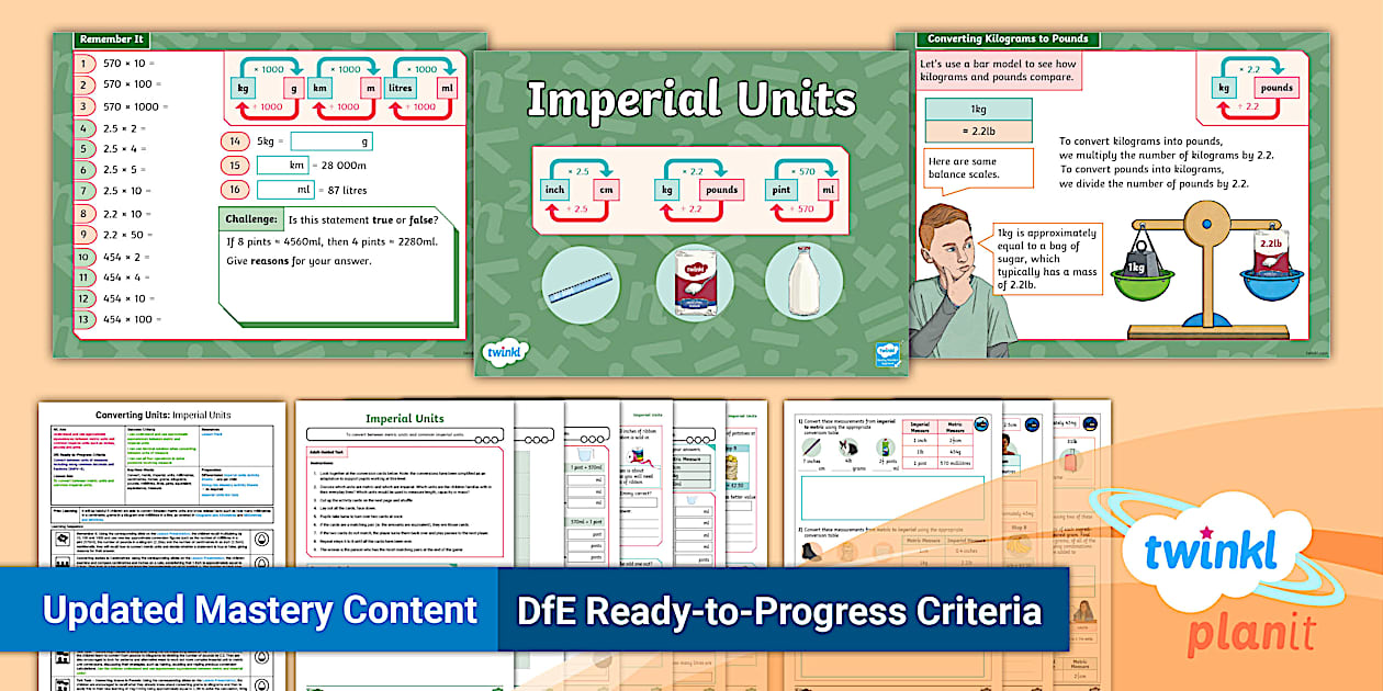 👉 PlanIt Maths Year 5 Converting Units Lesson Pack 4: Imperial Units