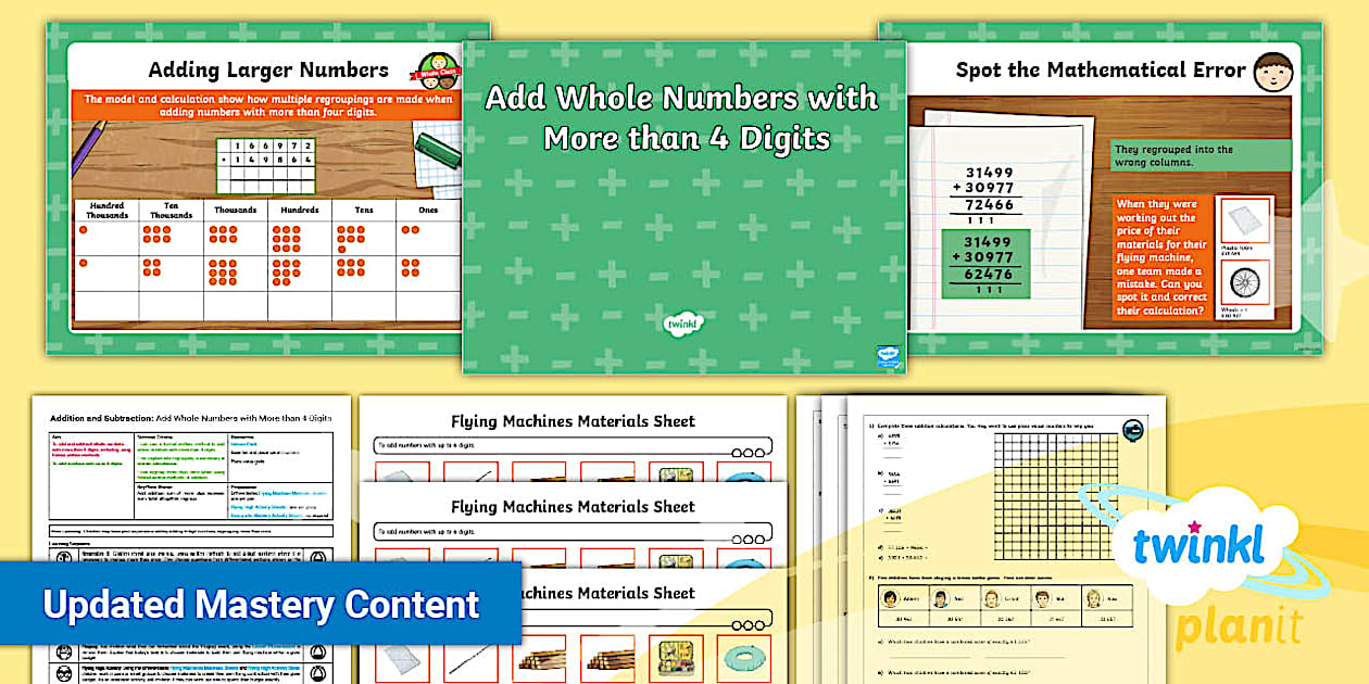 Y5 Add Numbers with More than 4 Digits PlanIt Maths Lesson 3