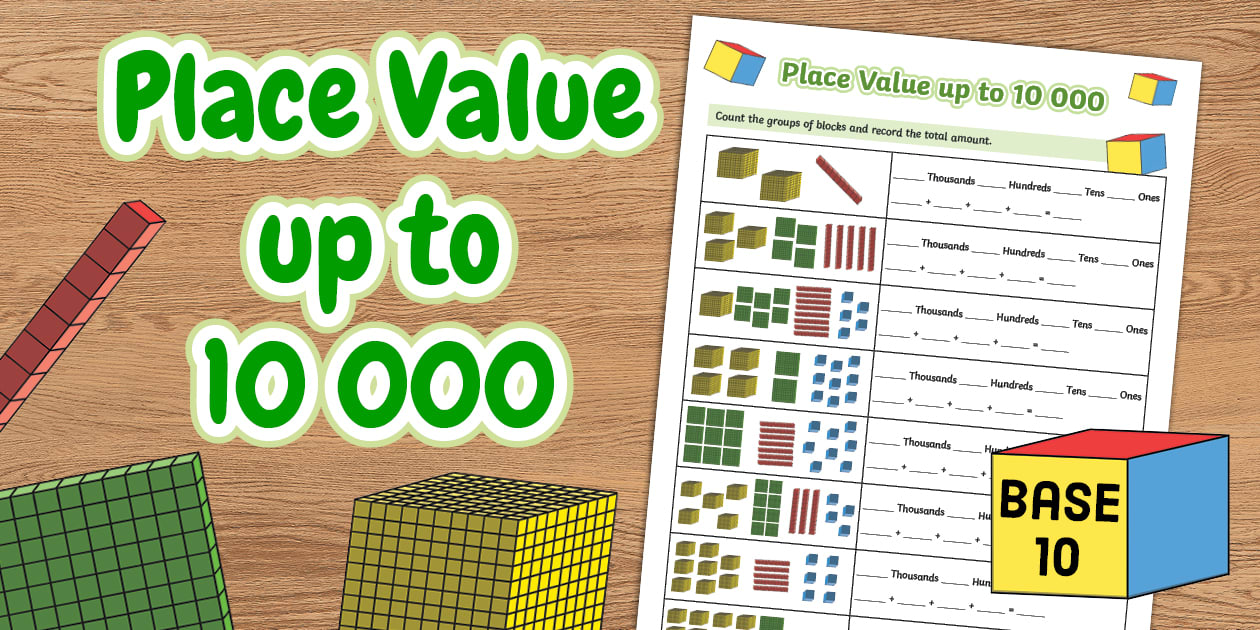 Place Value up to 10 000 Worksheet / Worksheet