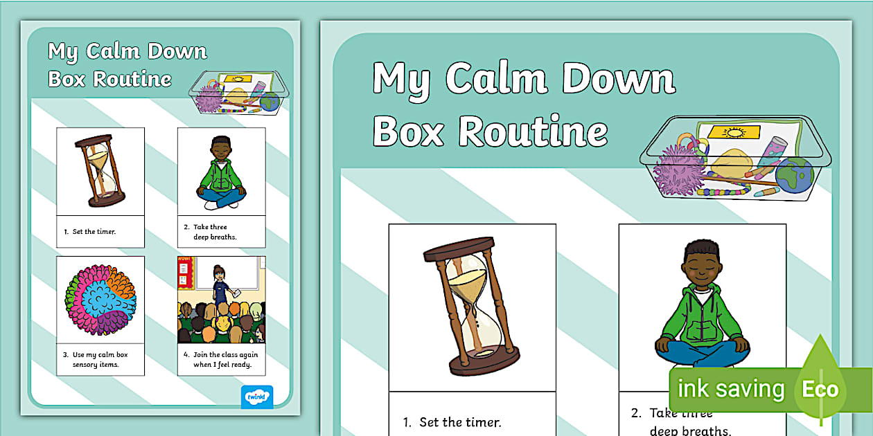 Printable Calm Down Instructions for Kids - SEN Resources