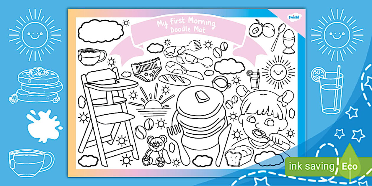 Morning-Themed Doodle Mat (teacher made) - Twinkl