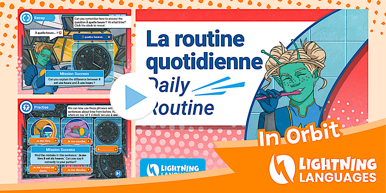 👉 Lightning Languages French Time and Routine PowerPoint 3