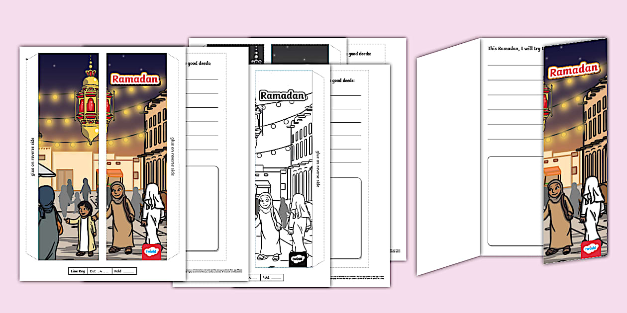 Ramadan Folding Writing Template - Twinkl
