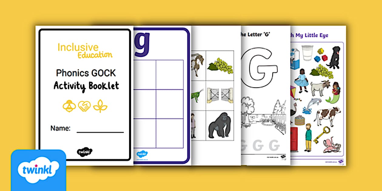 Inclusive Education GOCK Phonics Activity Booklet - Twinkl