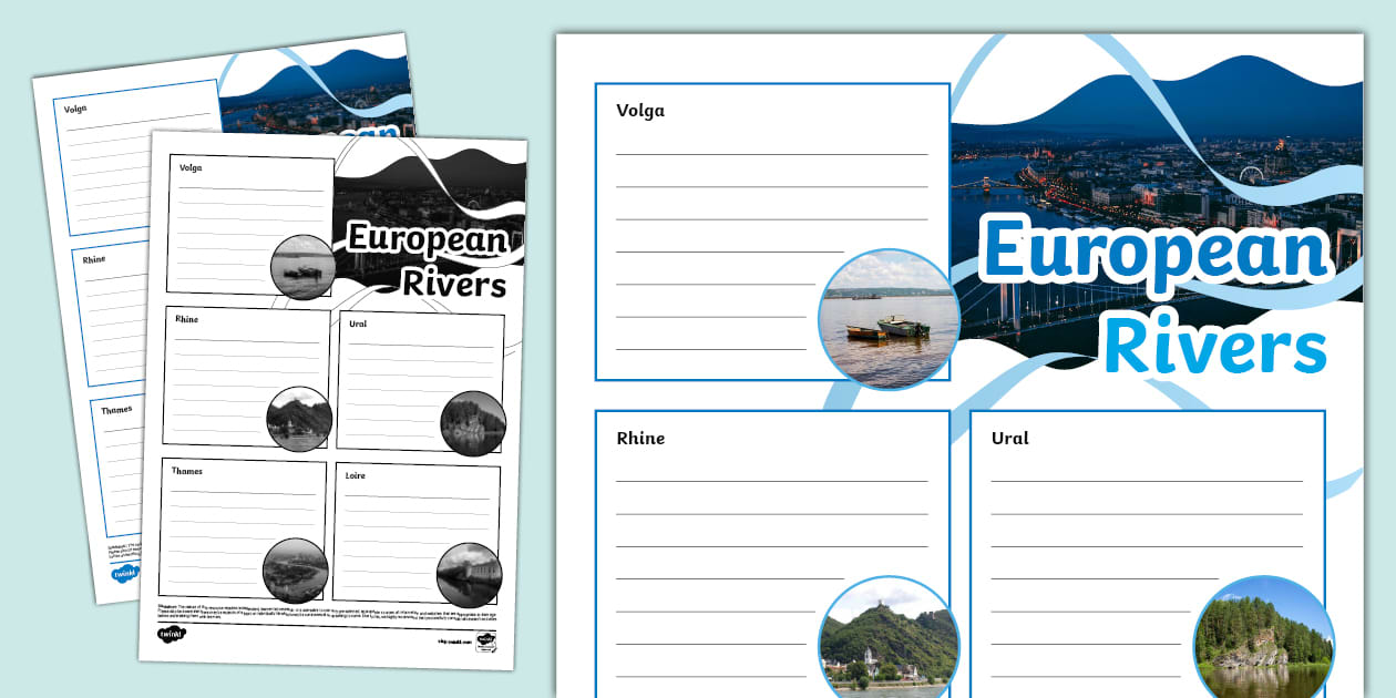 European Rivers Fact File Template (teacher made) - Twinkl