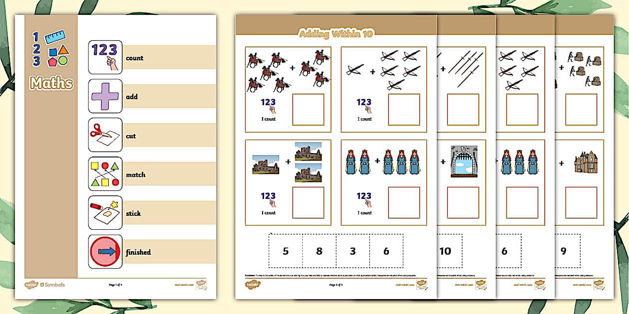 👉 SEND Structured Steps Castles Adding Within 10 - Twinkl