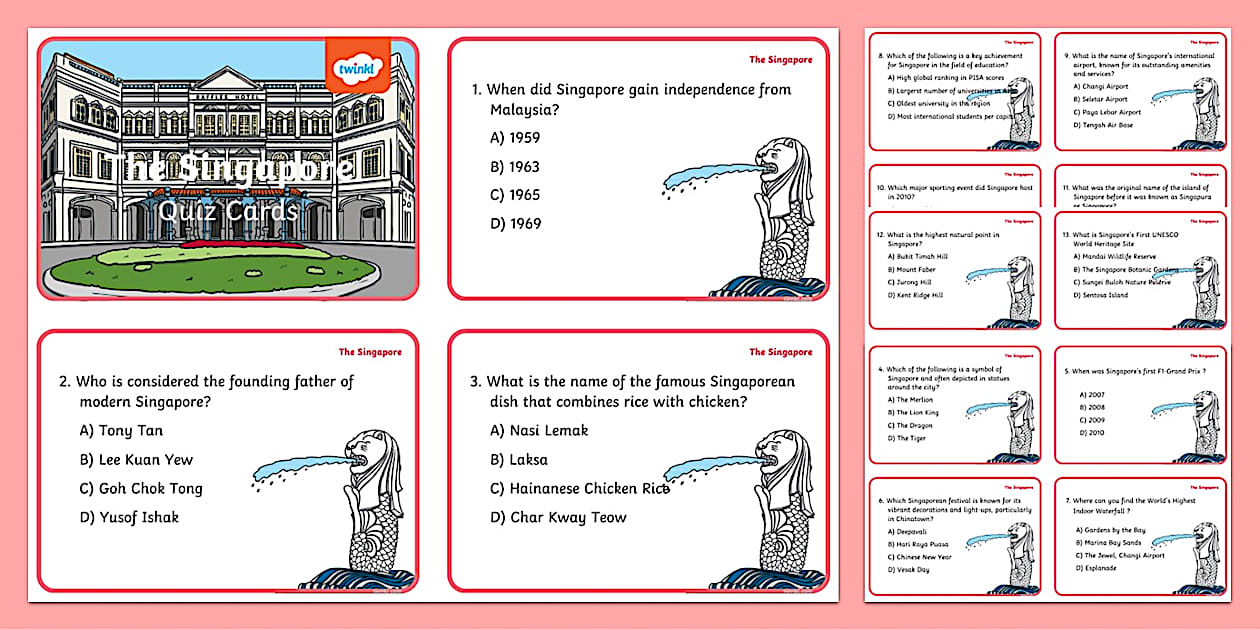 The Singapore Quiz Cards (teacher made) - Twinkl
