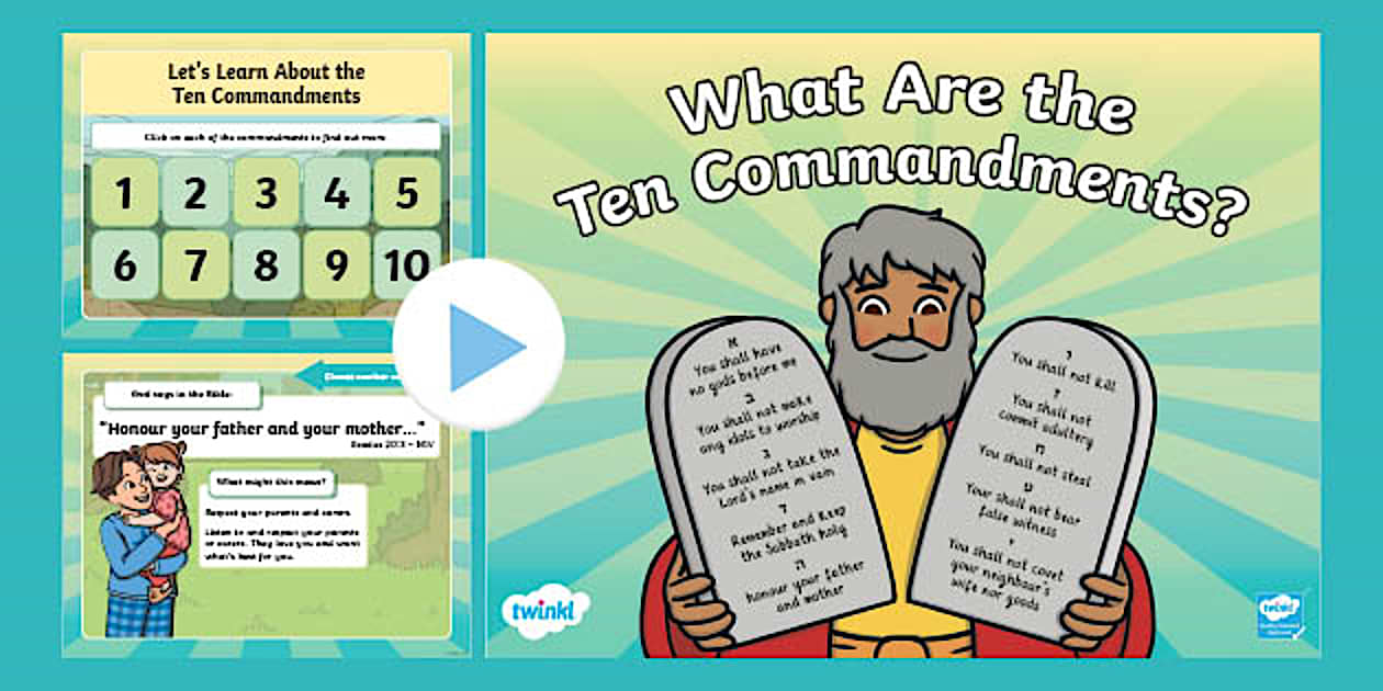 The Ten Commandments PowerPoint for Kids - Twinkl