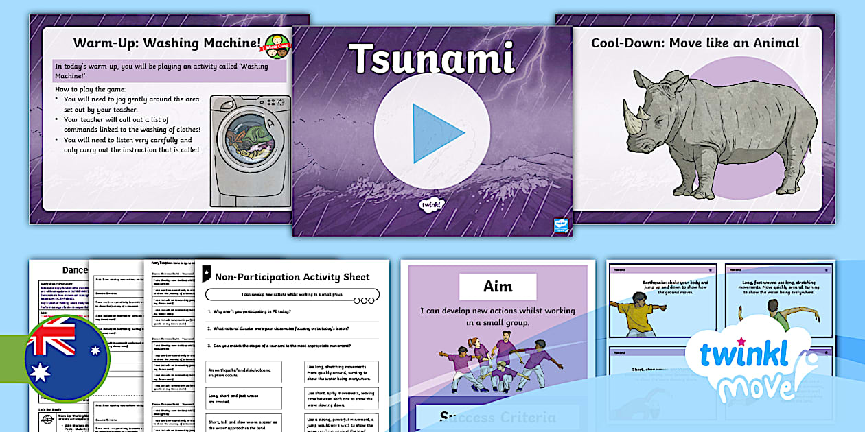 Move PE Year 3 Dance: Extreme Earth Lesson 3: Tsunami