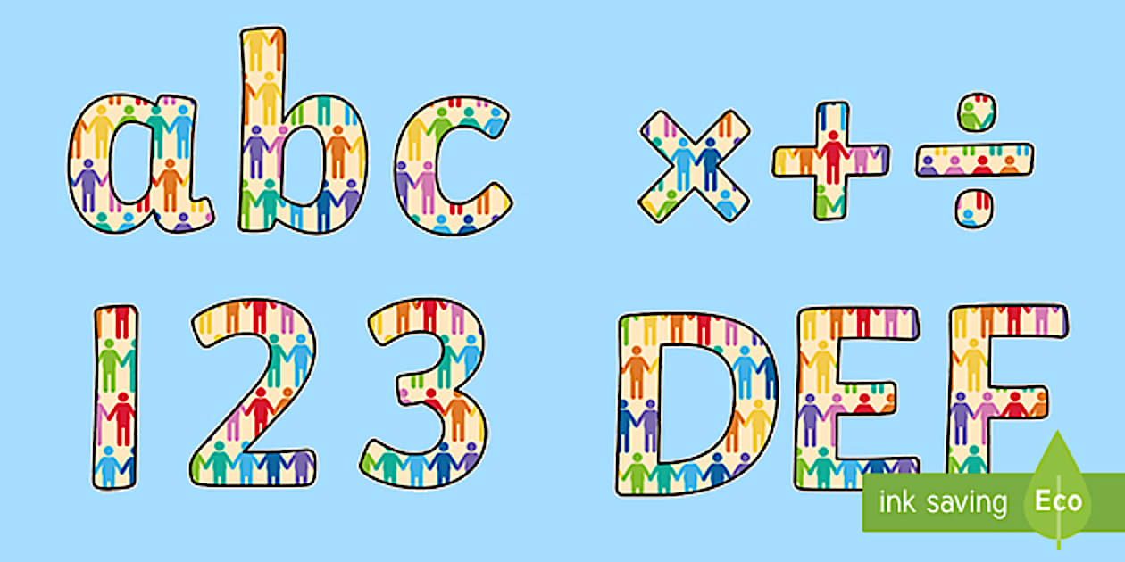 Editable People Display Lettering (teacher made) - Twinkl
