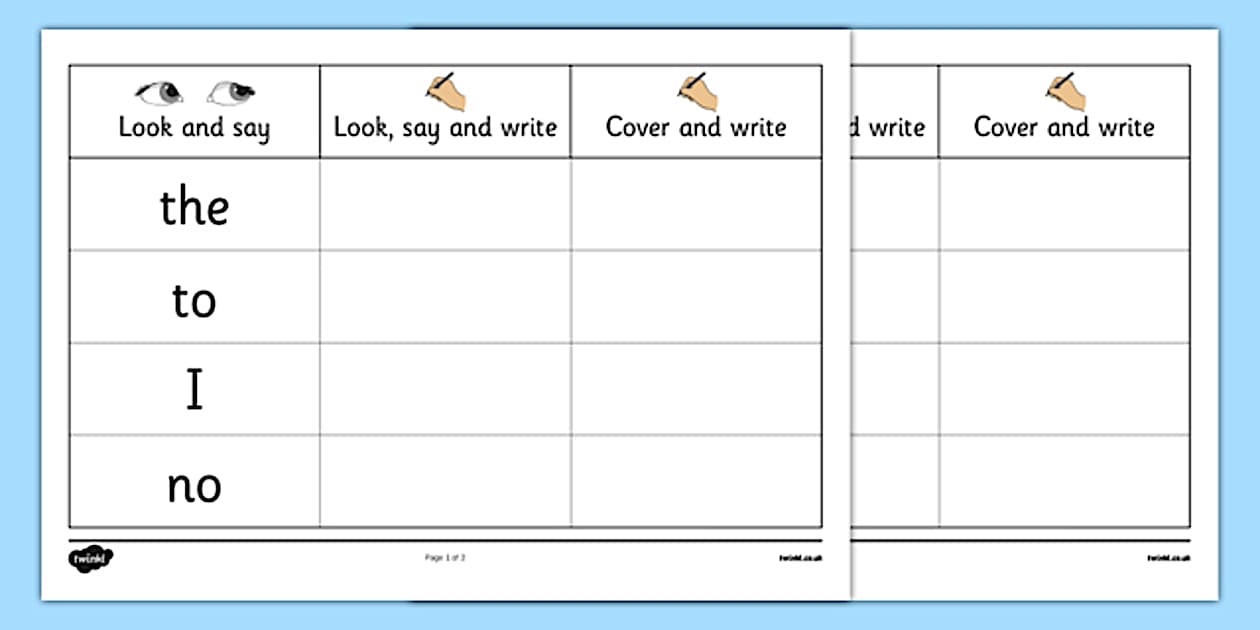 Phase 2 Tricky Words Worksheets | Tricky Words Handwriting