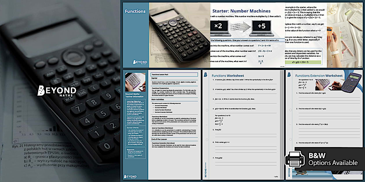 Mathematical Functions Lesson Pack Teacher Made Twinkl
