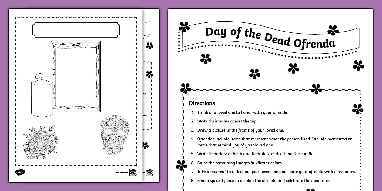 Ofrenda Altar Activity for 6th-8th Grade | Twinkl USA