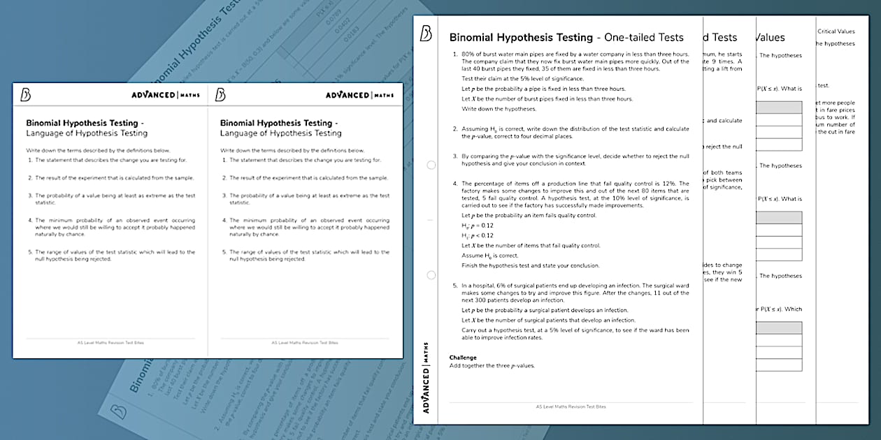 👉 Binomial Hypothesis Testing Test Bites (teacher made)