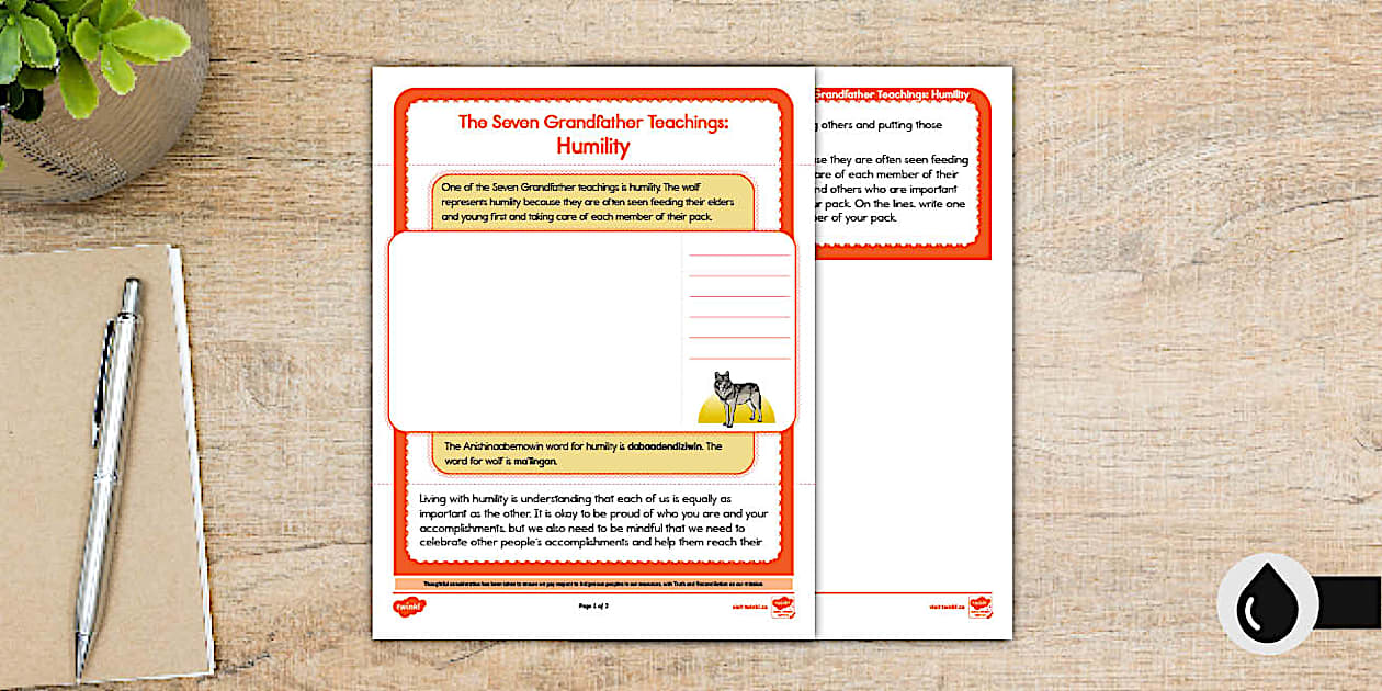 FREE! - The Seven Grandfather Teachings - Humility - Twinkl