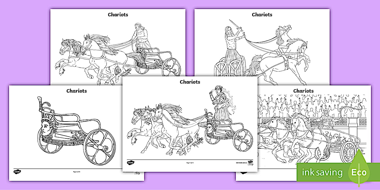 Chariots Colouring Pages (teacher made) - Twinkl
