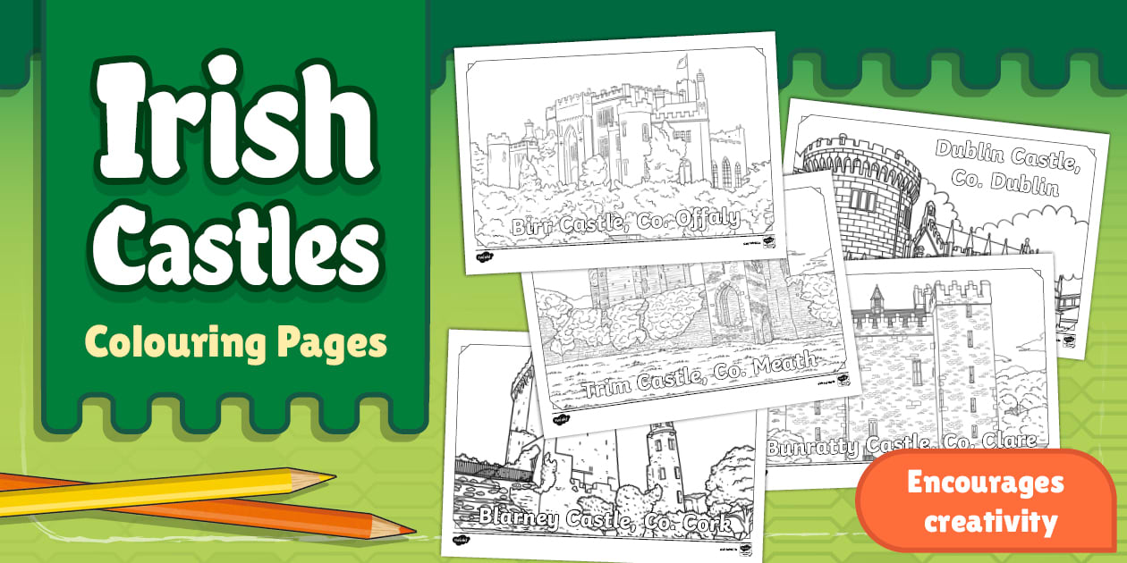 Irish Castles Colouring Pages