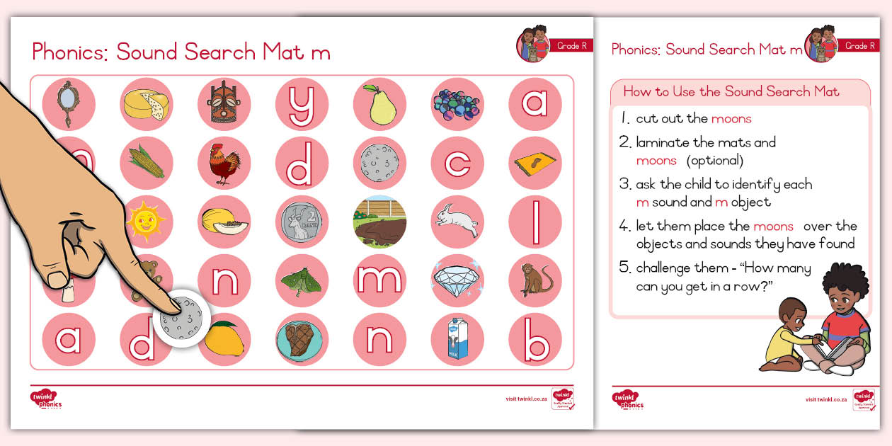 Gr 1 Phonics T1 - m sound - Sound Search Mat (CAPS Aligned)
