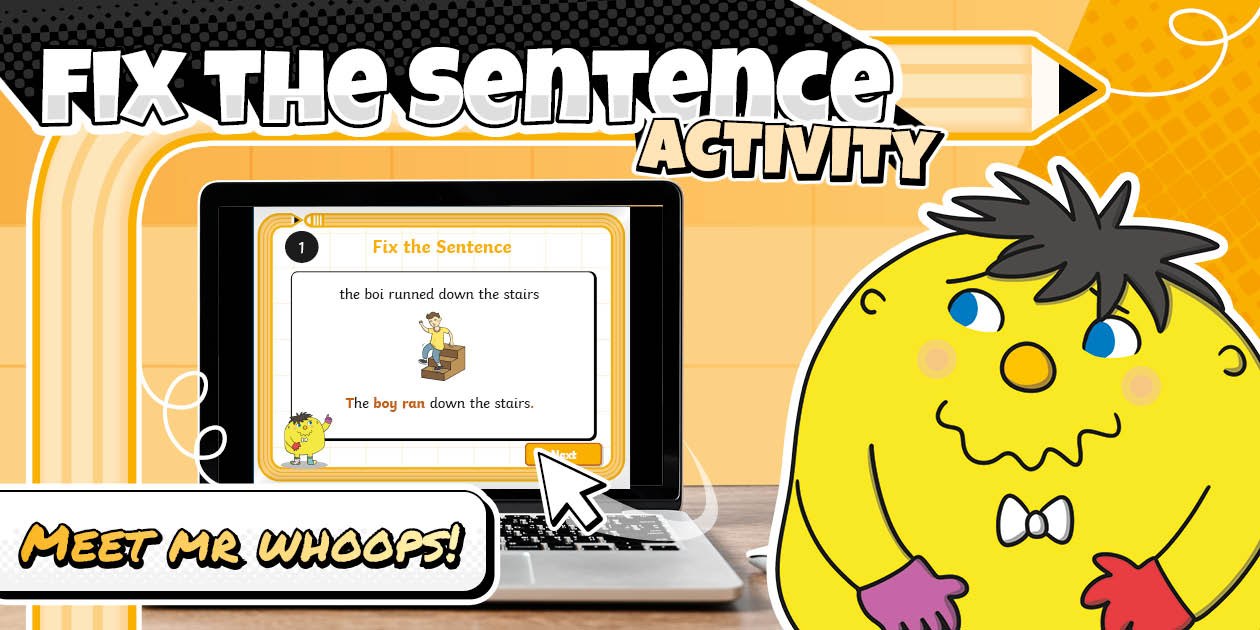 KS1 Fix the Sentence Activity PowerPoint