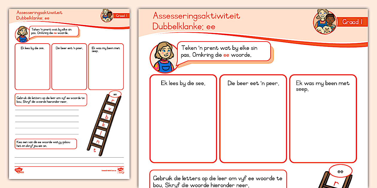 Graad 1 Klanke Assessering ee - Twinkl