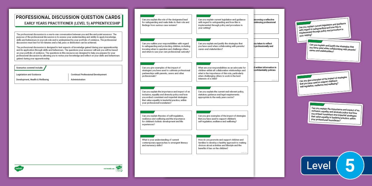 Professional Discussion Questions - Early Years Lead