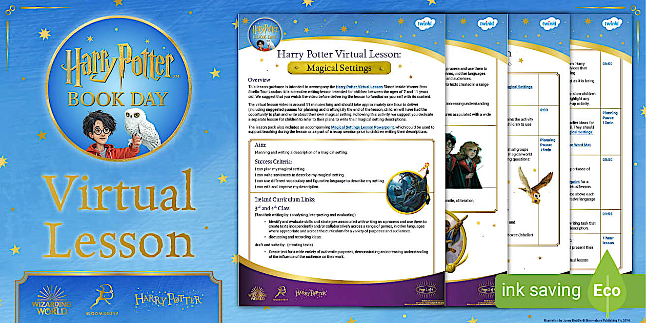 Harry Potter Live Lesson Magical Settings Lesson Guidance