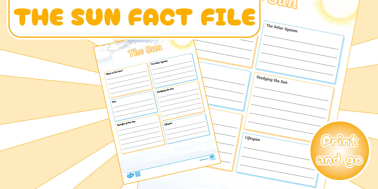 * NEW * The Sun Fact File Template - Twinkl STEM - Twinkl
