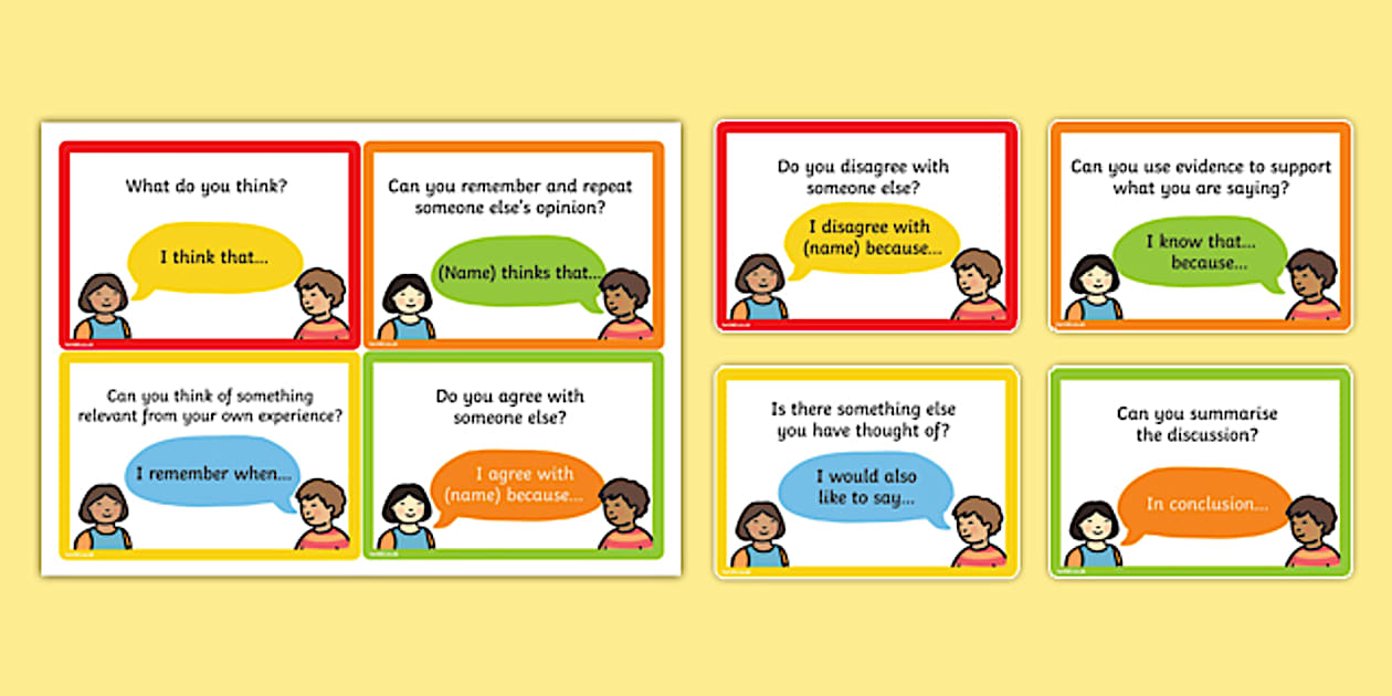 Speaking and Listening Talking Frame Cards (teacher made)