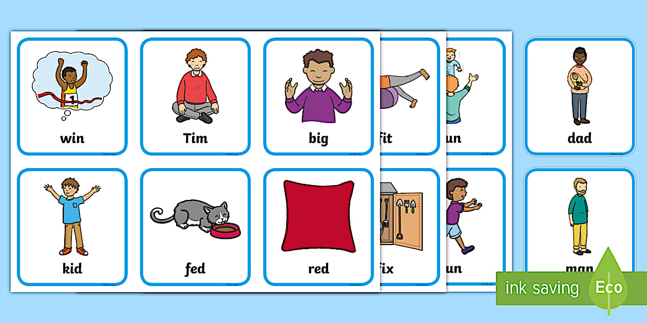 SA Father's Day CVC Word Cards (teacher made) - Twinkl