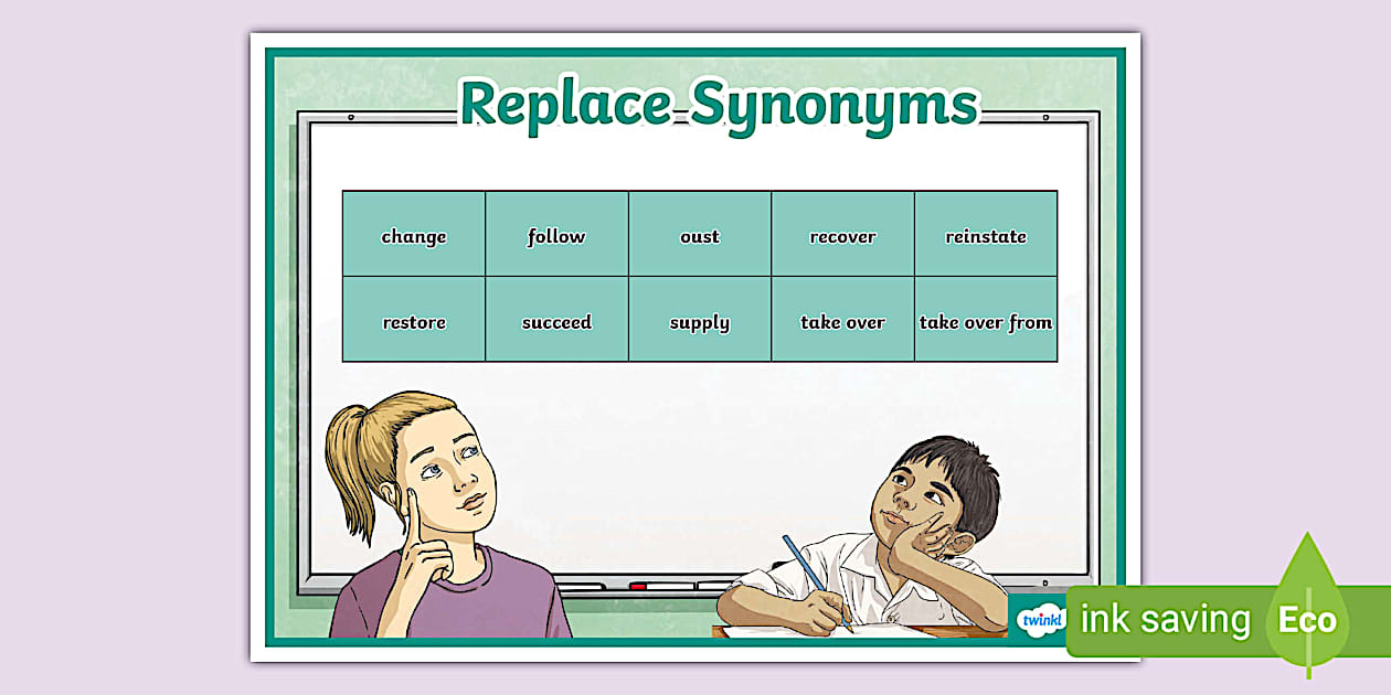 Replace Synonyms Word Mat (Teacher-Made) - Twinkl
