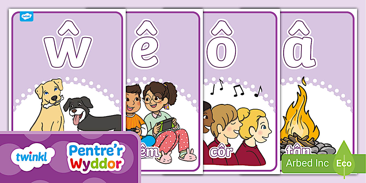 Posteri Llythrennau Teulu 5 (teacher made) - Twinkl
