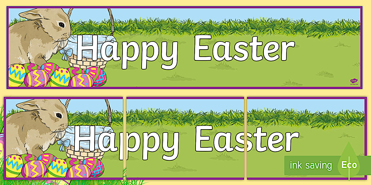 Happy Easter Banner Display | Easter Resources | Twinkl