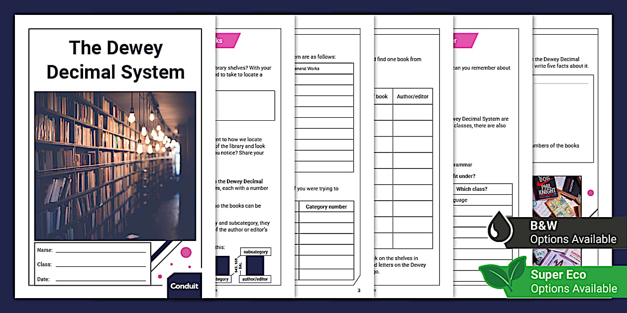 S1 Library Activities 2: The Dewey Decimal System - Twinkl