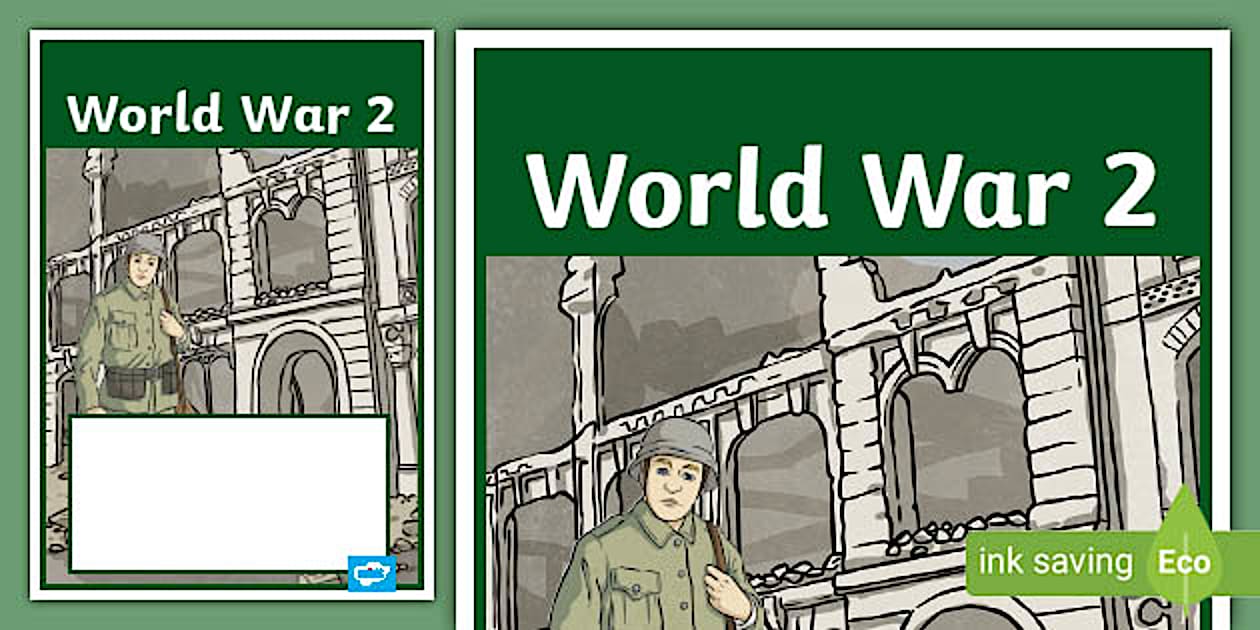 Black and White World War 2 Book Cover (teacher made)