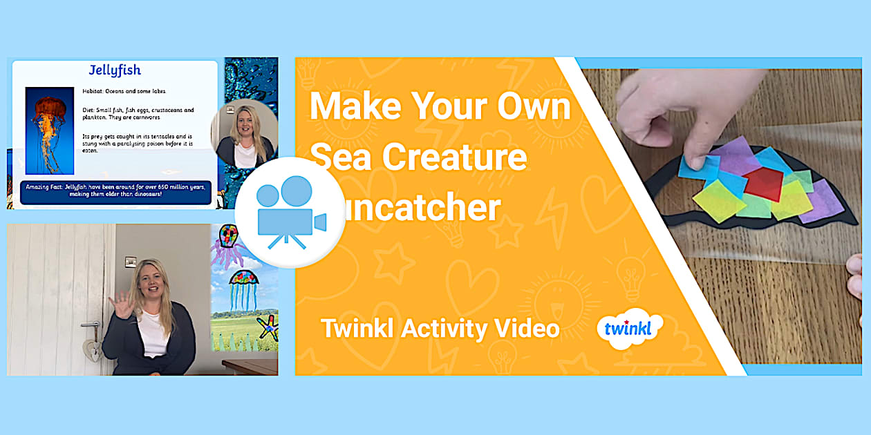 KS1 (Ages 5-7) Activity Video Make a Sea Creature Suncatcher