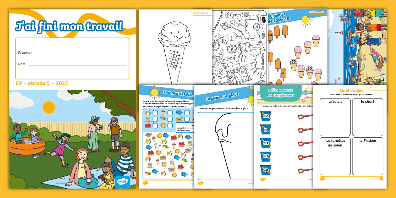 J'ai fini mon travail - Cahier d'activités CP - édition été 2025
